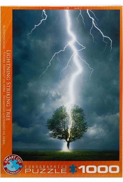 1000 Parça Puzzle : Lightning Striking Tree