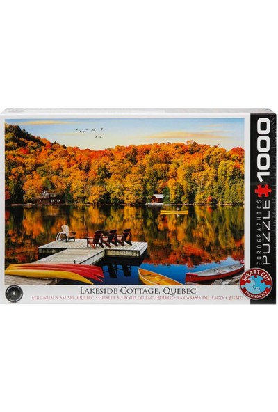 1000 Parça Puzzle : Lakeside Cottage, Quebec 1000 Parça Puzzle : Lakeside Cottage, Quebec