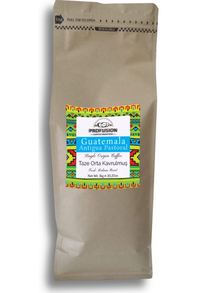 Profusion Coffee Taze Kavrulmuş Guatemala Antigua Pastoral Kahve Çekirdek (Öğütülmemiş) Profusion Coffee Taze Kavrulmuş Guatemala Antigua Pastoral Kahve Çekirdek (Öğütülmemiş)