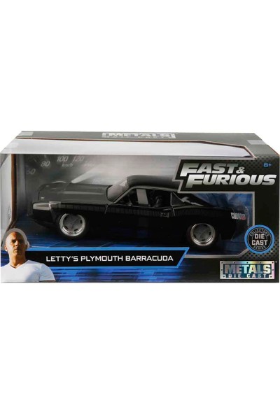 1:24 Fast Furious Letty’s Plymouth Barracuda Araba 1:24 Fast Furious Letty’s Plymouth Barracuda Araba