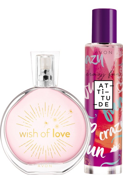 Avon Wish Of Love ve Attitude Crazy Fun Kadın Parfüm Paketi Avon Wish Of Love ve Attitude Crazy Fun Kadın Parfüm Paketi
