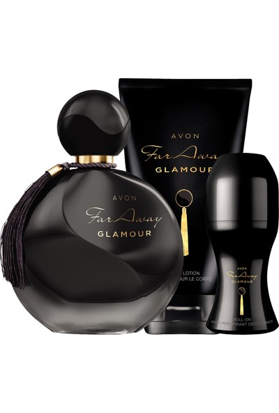 Avon Far Away Glamour Parfüm Vücut Losyonu Rollon Paketi Avon Far Away Glamour Parfüm Vücut Losyonu Rollon Paketi