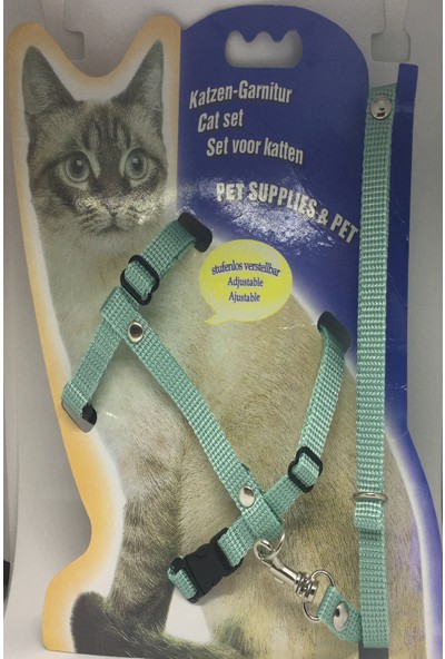 Muca Kedi Göğüs Tasması ve Gezdirme Seti No:8