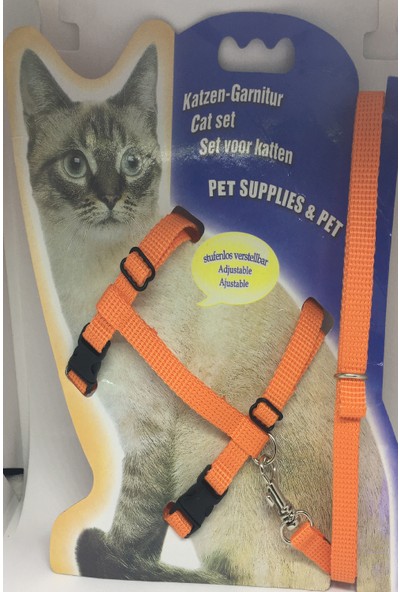 Kedi Göğüs Tasması Ve Gezdirme Seti No:110