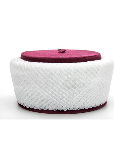 İhvan Imam Sarığı - Sultan Sarığı - Ankara Sarık - Çapraz Sarılmış Sarık - Kadife - Bordo İhvan Imam Sarığı - Sultan Sarığı - Ankara Sarık - Çapraz Sarılmış Sarık - Kadife - Bordo