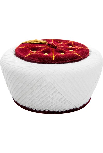 İhvan Imam Sarığı - Sultan Sarığı - El Sarması Sarık - Çapraz Sarılmış Sarık - Kadife - Bordo İhvan Imam Sarığı - Sultan Sarığı - El Sarması Sarık - Çapraz Sarılmış Sarık - Kadife - Bordo