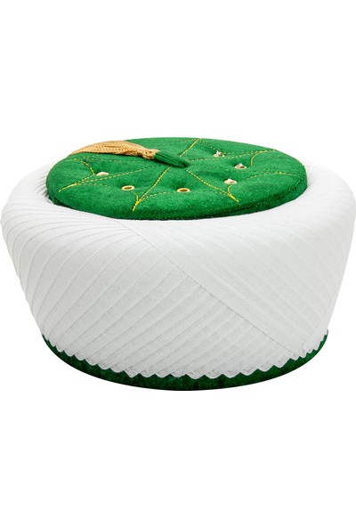 İhvan Imam Sarığı - Sultan Sarığı - El Sarması Sarık - Çapraz Sarılmış Sarık - Kadife - Yeşil İhvan Imam Sarığı - Sultan Sarığı - El Sarması Sarık - Çapraz Sarılmış Sarık - Kadife - Yeşil