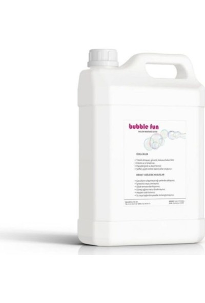 Bubble Fun - Baloncuk Makinası Likiti (5 Litre) Bubble Fun - Baloncuk Makinası Likiti (5 Litre)