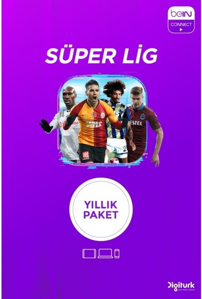 BeIN Connect Yıllık Süper Lig Paketi - 3 Ekran(Web+ Cep+ Tablet) BeIN Connect Yıllık Süper Lig Paketi - 3 Ekran(Web+ Cep+ Tablet)
