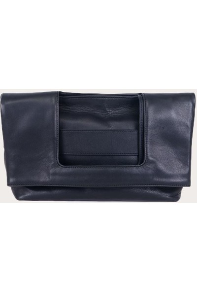 Bueno Siyah Deri Kadın El Çantası