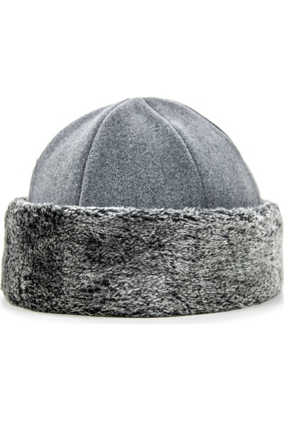 İhvan Börk Şapkası - Börk Beresi - Kaşe - Gri Renk