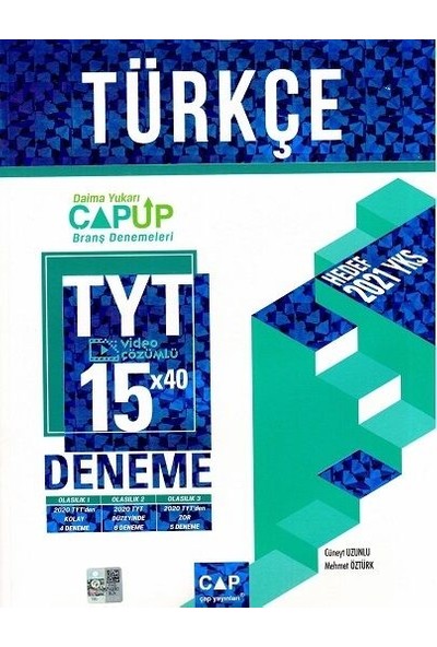Çap Yayınları TYT Türkçe 15 x 40 Up Deneme - Cüneyt Uzunlu