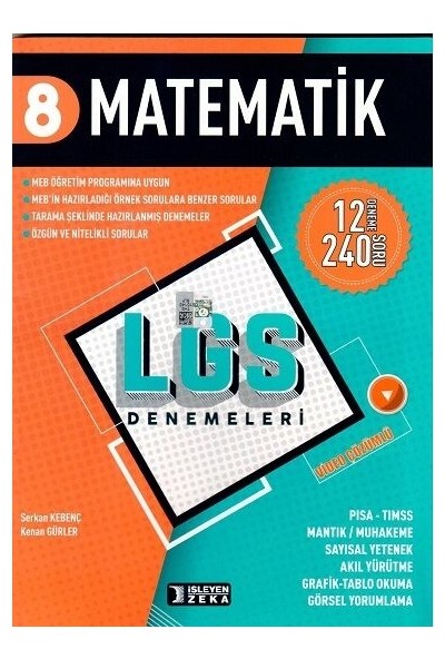 İşleyen Zeka 8. Sınıf LGS Matematik Denemeleri İşleyen Zeka 8. Sınıf LGS Matematik Denemeleri