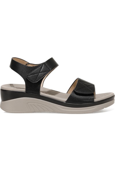 Inci Clınttun 1fx Siyah Kadın Kalın Tabanlı Sandalet