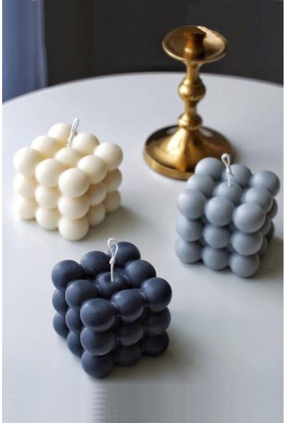 Gözdesiyiz Bubble Mum Vanilya Esanslı 3'lü Set