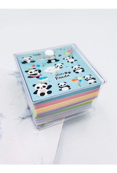 Vuki Panda Rengarenk Küp Bloknot