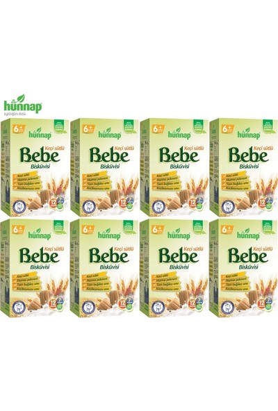 Hünnap Bebe Bisküvisi Keçi Sütlü 400 gr 8'li Set (Toplam 3200 gr) Hünnap Bebe Bisküvisi Keçi Sütlü 400 gr 8'li Set (Toplam 3200 gr)