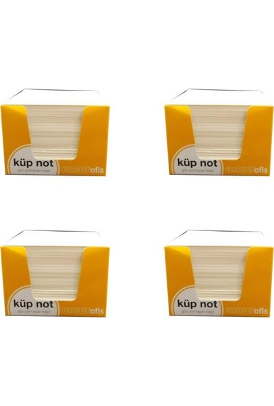 Umur Küp Bloknot Göz Yormayan Kağıt 8 x 8 x 6 cm 4'lü Umur Küp Bloknot Göz Yormayan Kağıt 8 x 8 x 6 cm 4'lü