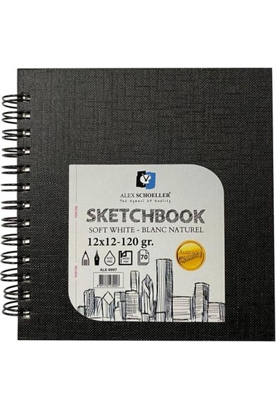 Alex Schoeller 12 x 12 70 Yaprak Spiralli Eskiz Defteri ALX-9997