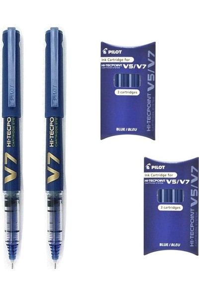 Pilot V7 Kartuşlu Hı-Tecpoint 0 7 mm Kalem Mavi + Pilot V7 Kartuşu 3'lü Pilot V7 Kartuşlu Hı-Tecpoint 0 7 mm Kalem Mavi + Pilot V7 Kartuşu 3'lü