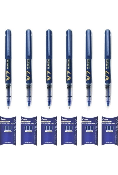 Pilot V7 Kartuşlu Hı-Tecpoint 0 7 mm Kalem Mavi + Pilot V7 Kartuşu 3'lü Pilot V7 Kartuşlu Hı-Tecpoint 0 7 mm Kalem Mavi + Pilot V7 Kartuşu 3'lü