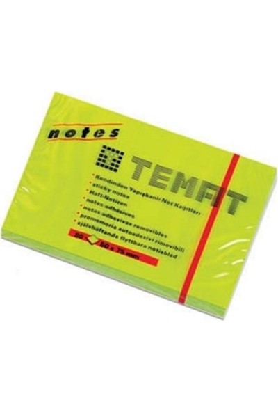 Temat Yapışkanlı Not Kağıdı 50 x 75 mm Yeşil