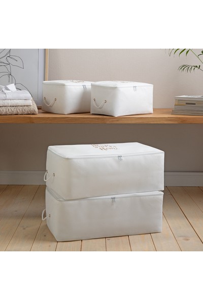 Ocean Home 4'lü Beyaz Renk Baskılı Hurç Set