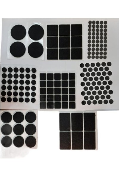 Adilon Zemin Koruyucu, 8 Parça Siyah (189 Parça) Masa Sandalye, Keçesi