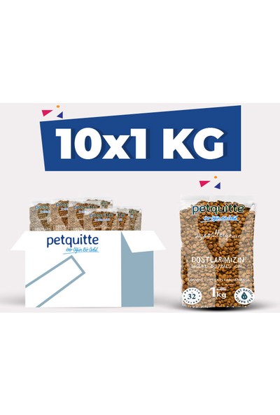 Petquitte Somonlu Yetişkin Kedi Maması 1 Kgx10 Adet Petquitte Somonlu Yetişkin Kedi Maması 1 Kgx10 Adet