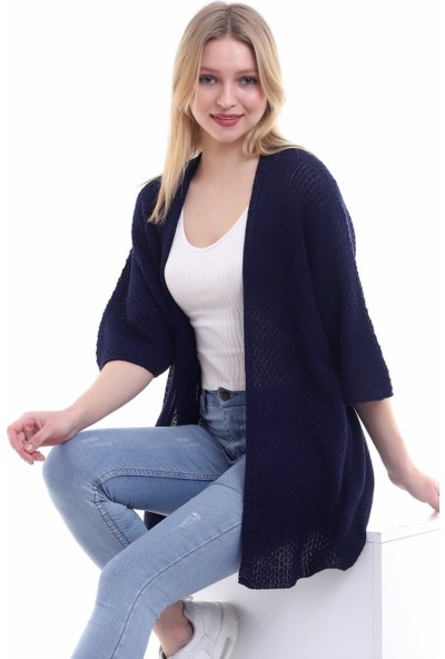 Lebuas Yarasa Kol Ince Triko Hırka