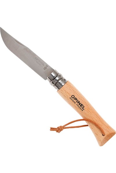 Opinel Inox 7 No Ahşap Deri Askılı Paslanmaz Çelik Çakı