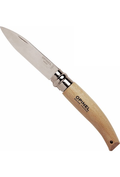 Opinel Inox 8 No Kayın Saplı Paslanmaz Bağ Çakısı