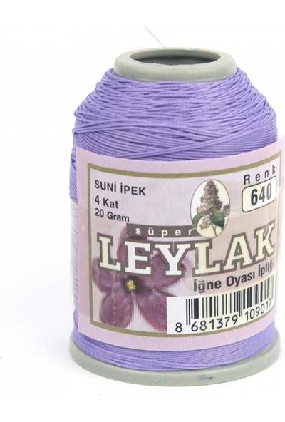 Leylak 20 Gr. Suni Ipek (4 Kat Iğne Oyası Ipliği) 0640 Leylak 20 Gr. Suni Ipek (4 Kat Iğne Oyası Ipliği) 0640