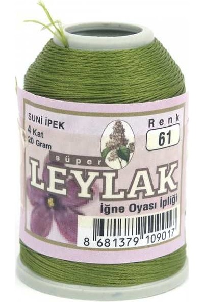 Leylak 20 Gr. Suni Ipek (4 Kat Iğne Oyası Ipliği) 0061 Leylak 20 Gr. Suni Ipek (4 Kat Iğne Oyası Ipliği) 0061
