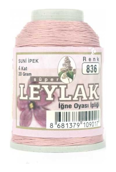 Leylak 20 Gr. Suni Ipek (4 Kat Iğne Oyası Ipliği) 0836 Leylak 20 Gr. Suni Ipek (4 Kat Iğne Oyası Ipliği) 0836