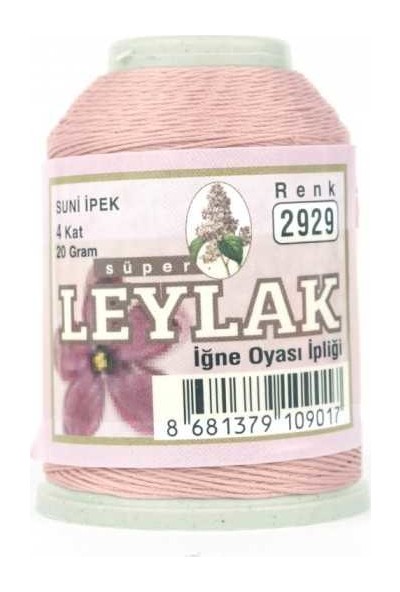 Leylak 20 Gr. Suni Ipek (4 Kat Iğne Oyası Ipliği) 2929 Leylak 20 Gr. Suni Ipek (4 Kat Iğne Oyası Ipliği) 2929