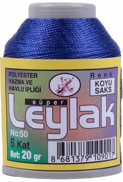 Leylak Oya ve Dantel Ipi Koyu Saks