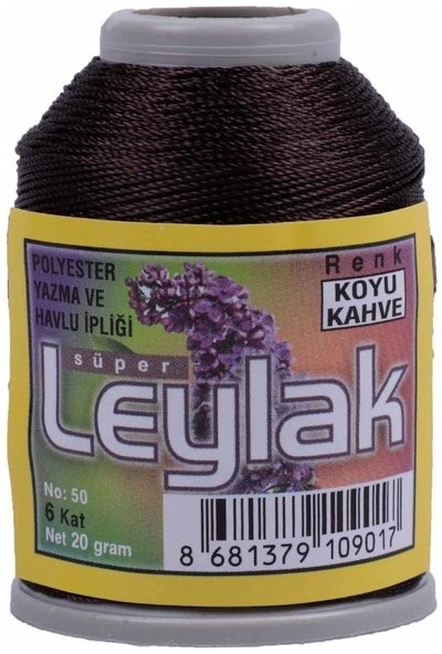 Leylak Oya ve Dantel Ipi Koyu Kahve