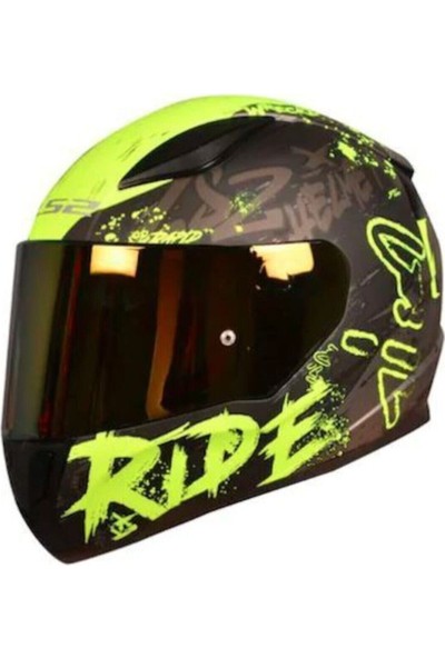 Ls2 Rapıd Naughty Mat Siyah-Neon Sarı Kask Ls2 Rapıd Naughty Mat Siyah-Neon Sarı Kask