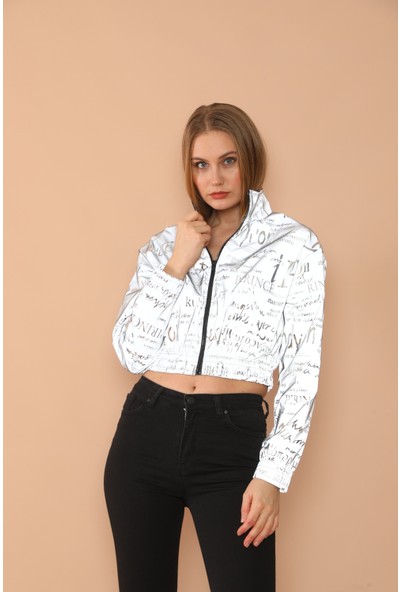 Cimri Moda Reflektörlü Rengarenk Baskılı Ceket Cimri Moda Reflektörlü Rengarenk Baskılı Ceket