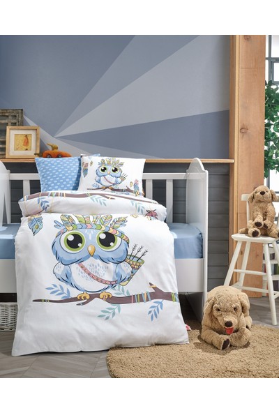 Cotton Box Bebek Nevresim Takımı - Owl Mavi Cotton Box Bebek Nevresim Takımı - Owl Mavi