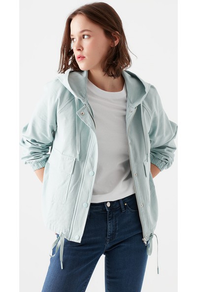 Mavi Kadın Kapüşonlu Yeşil Ceket 110775-33989 Mavi Kadın Kapüşonlu Yeşil Ceket 110775-33989