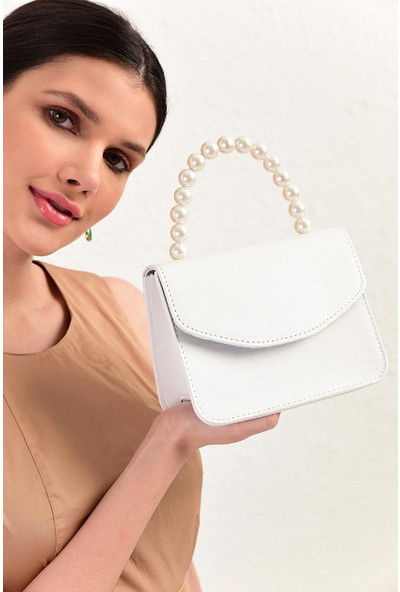 Moon İnci Detay Mini El Çantası Moon İnci Detay Mini El Çantası