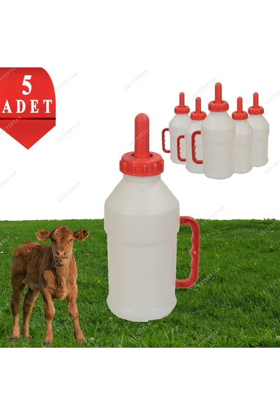 Stella Moda Buzağı Biberon Dana Süt Biberonu 2.5 Litre 5 Adet Büyükbaş Inek Sığır Yavrusu Için Stella Moda Buzağı Biberon Dana Süt Biberonu 2.5 Litre 5 Adet Büyükbaş Inek Sığır Yavrusu Için