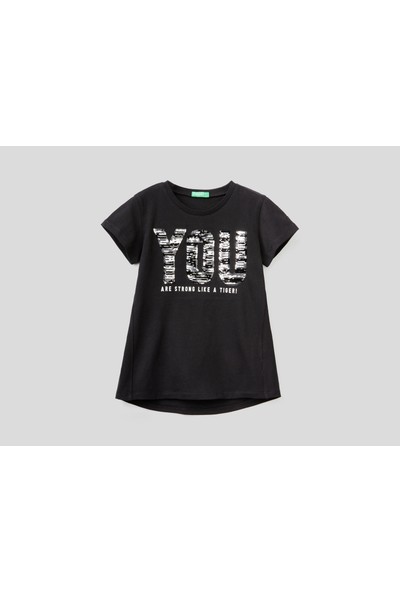 United Colors Of Benetton Çift Taraflı Payetli T-Shirt
