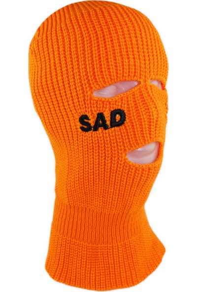 Zirve Şapka Kışlık Ünisex Sad Nakışlı Üç Gözlü Kar Maskesi