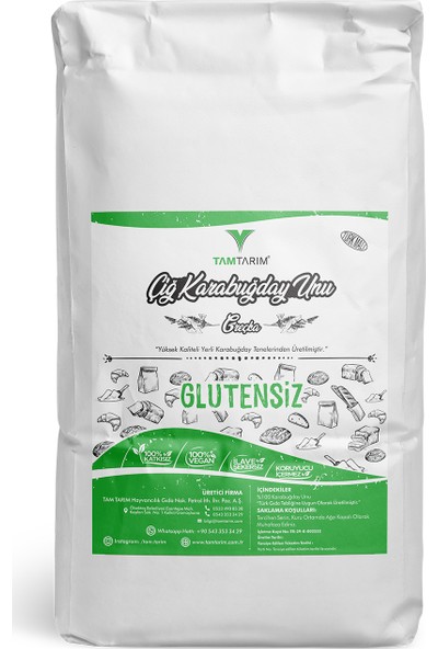 (Yerli Tohum-Temiz Tarım)Glutensiz Çiğ Karabuğday Unu 5 kg