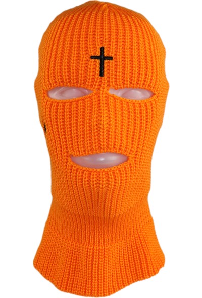 Zirve Şapka 3 Gözlü Turuncu Kar Maskesi