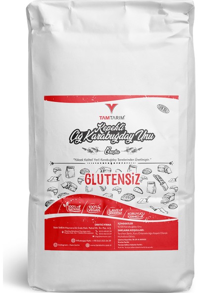 (Yerli Tohum-Temiz Tarım) Glutensiz Kepekli Çiğ Karabuğday Unu 4 kg (Yerli Tohum-Temiz Tarım) Glutensiz Kepekli Çiğ Karabuğday Unu 4 kg