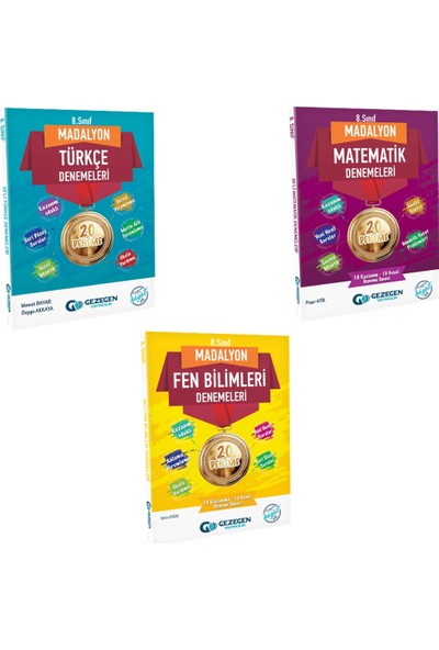 Gezegen Yayıncılık 8. Sınıf Deneme Matematik Türkçe Fen Set
